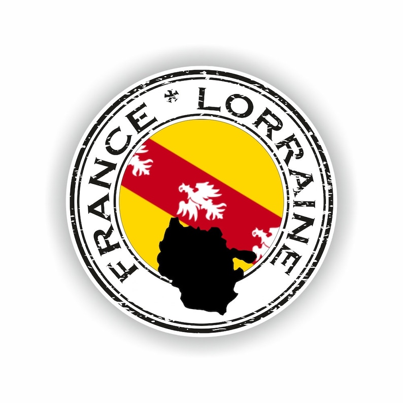Lorraine Seal Sticker Round Flag For Laptop Book Fridge Guitar Etsy