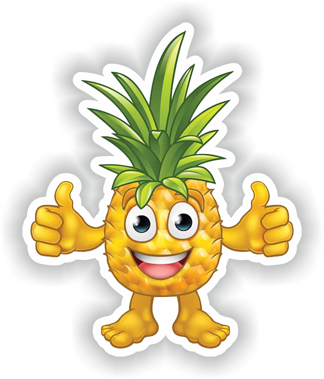 Pineapple Fruit Sticker for Laptop Book Fridge Guitar Motorcycle Helmet ...