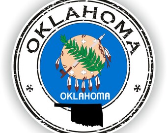 Oklahoma Round Flag SVG OK USA Circular Circle State Banner Button Icon ...