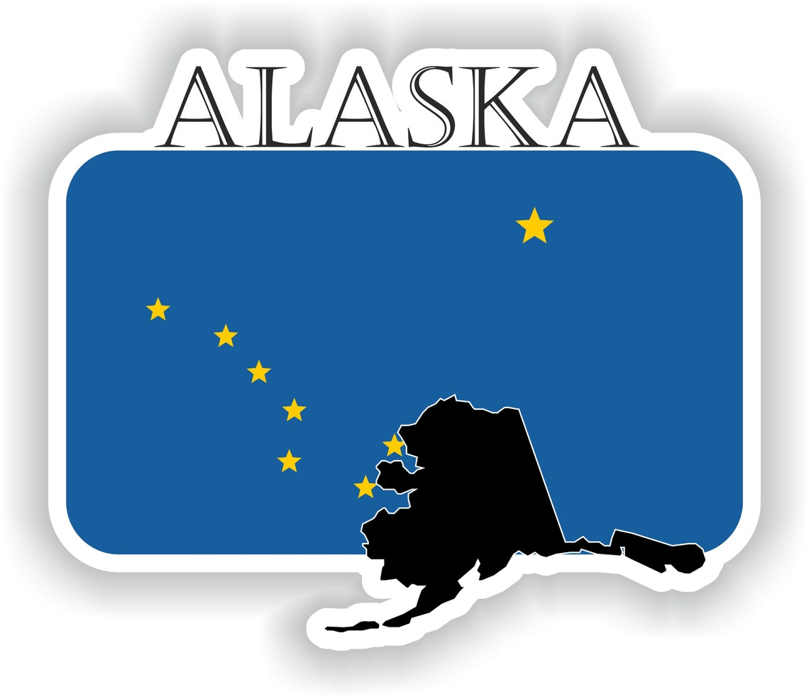 Alaska Sticker Flag MF para laptop Book Fridge Guitarra Casco - Etsy España