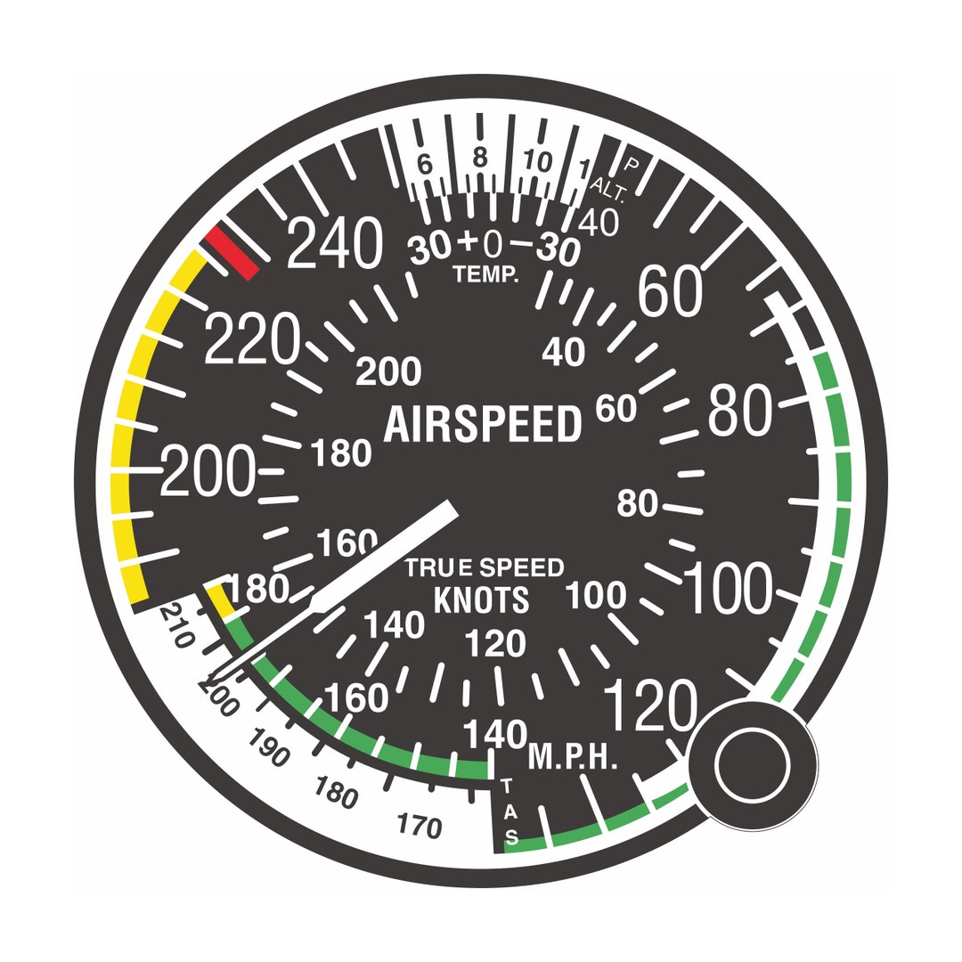 Airspeed Indicator Military Sticker for Laptop Book Fridge Guitar ...