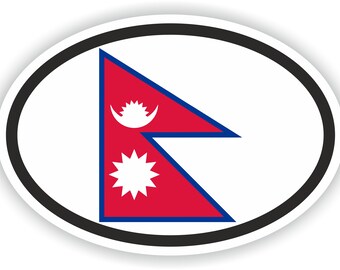 Nepal Flag Sticker - Etsy