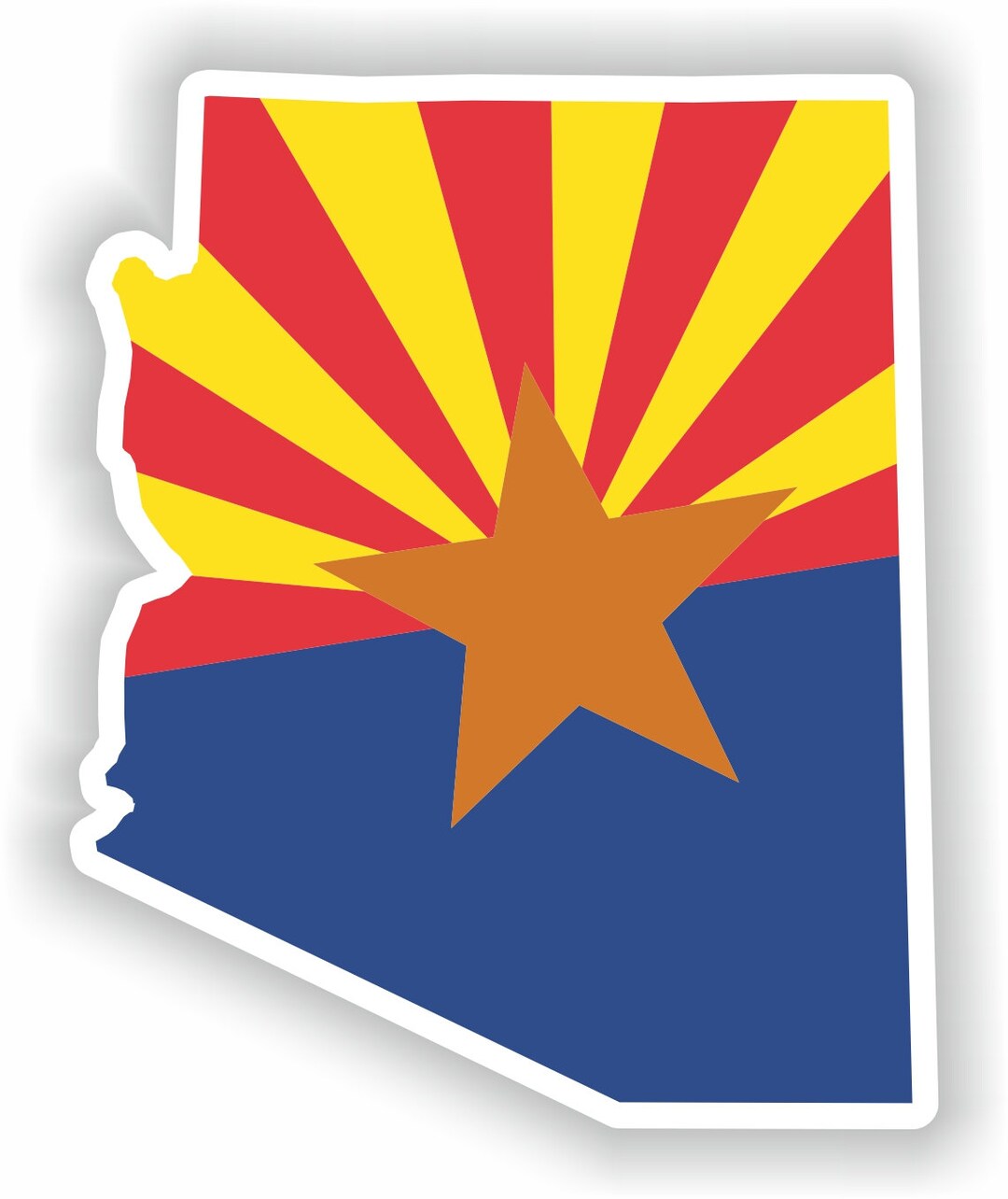 Arizona Map Flag - Digital File Download - Svg, Png, Dxf, Eps, Jpg - Etsy