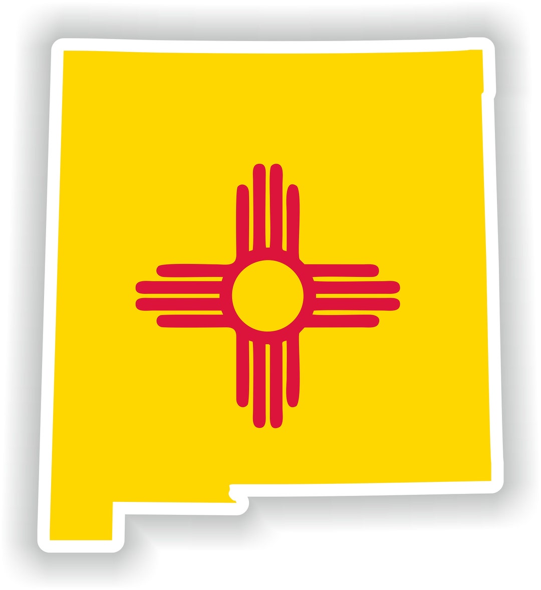 New Mexico Map Sticker Flag for Laptop Book Fridge Guitar Motorcycle ...