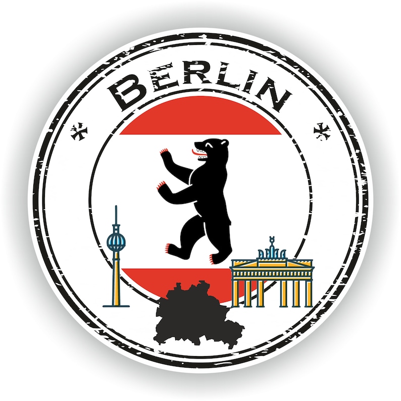 Berlin Seal Round Flag - Digital File Download - Svg, Png, Eps, Jpg - Etsy