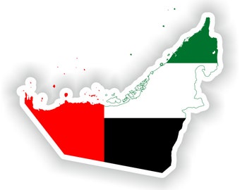 United Arab Emirates Flag Map, UAE SVG Cricut Cut File, Country Nation ...