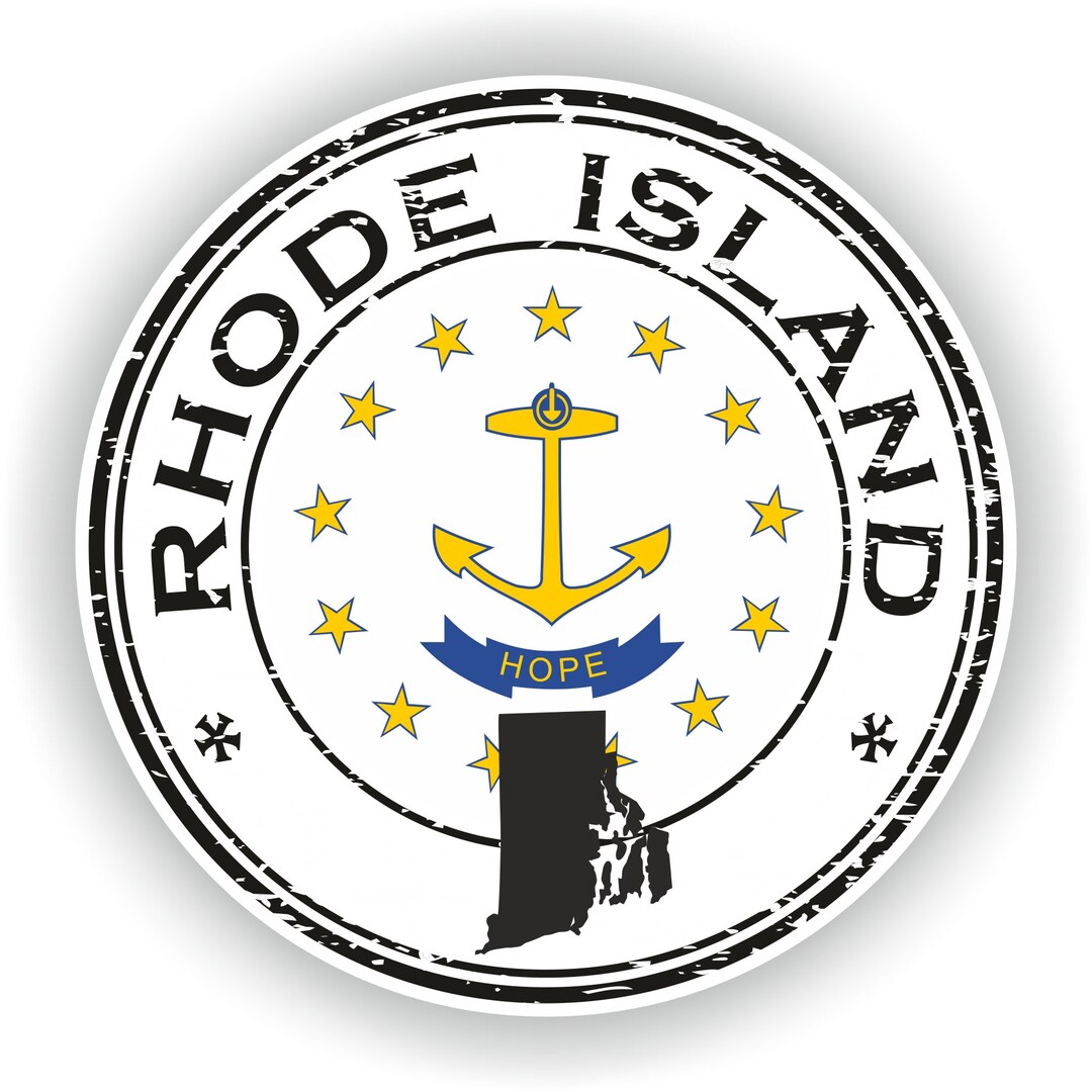 Rhode Island Seal Round Flag - Digital File Download - Svg, Png, Eps ...