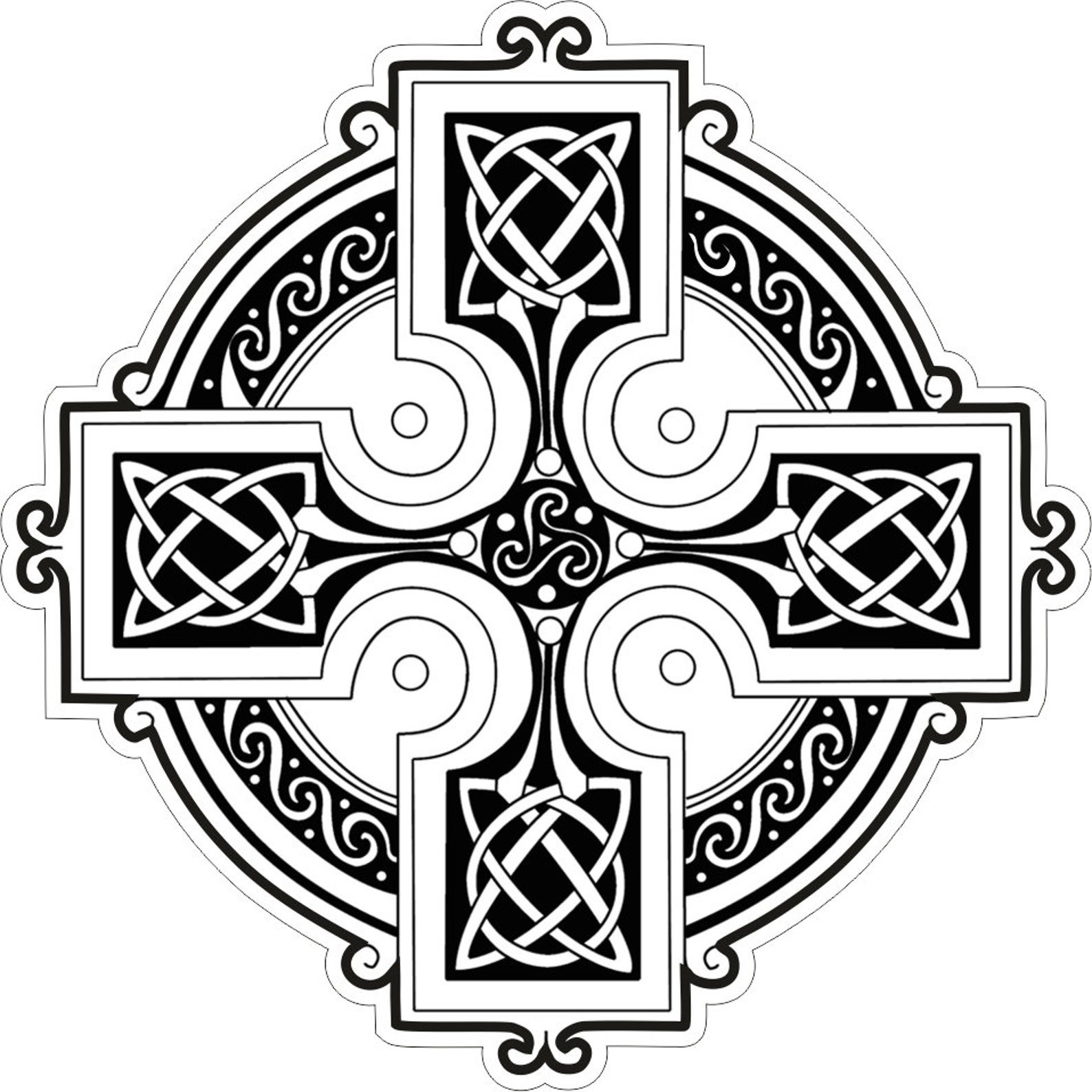 Celtic Roundel #01 Sticker for Laptop Book Fridge Guitar Motorcycle ...