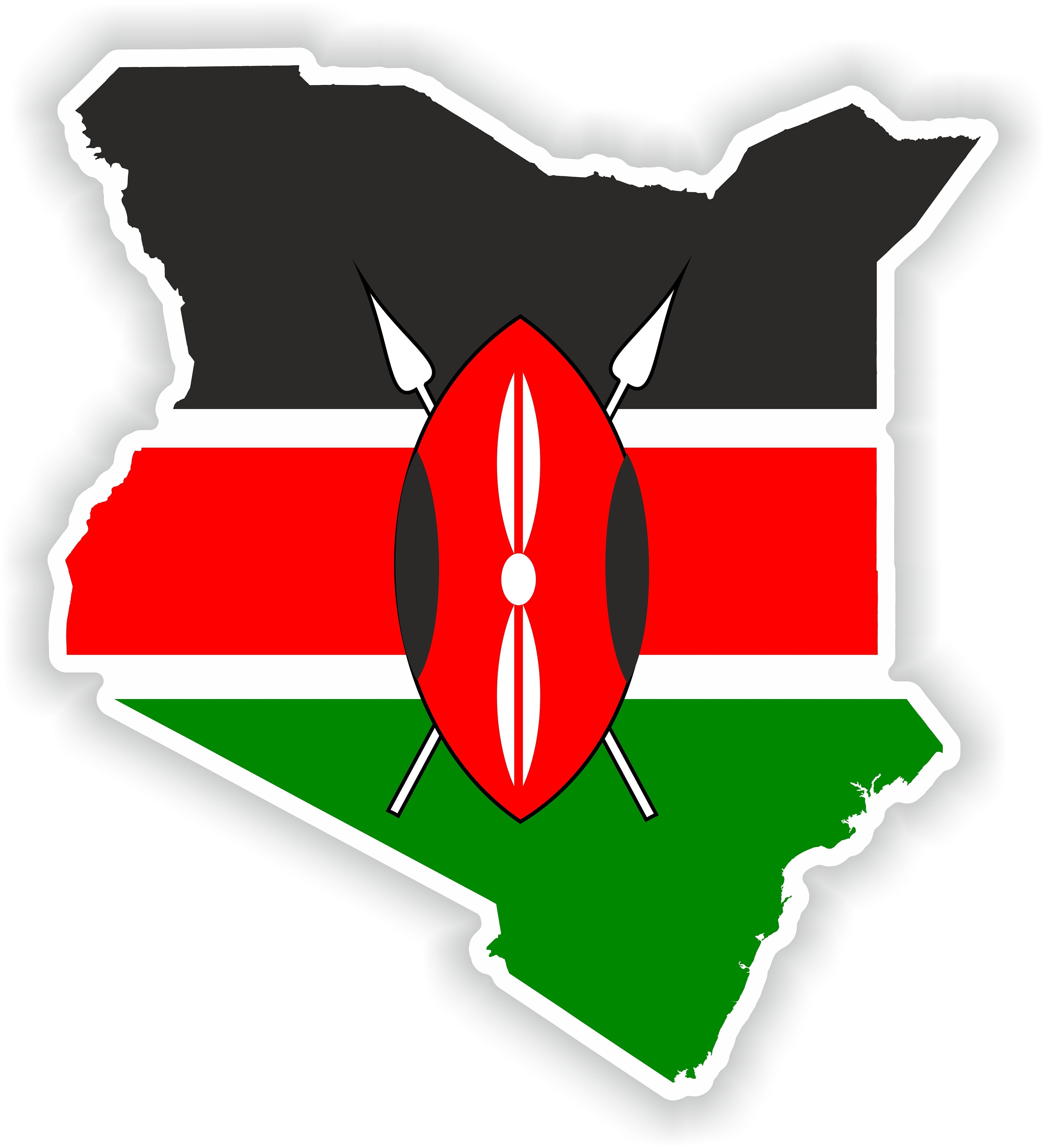 Kenya Map Flag Digital File Download Svg, Png, Eps, Jpg - Etsy