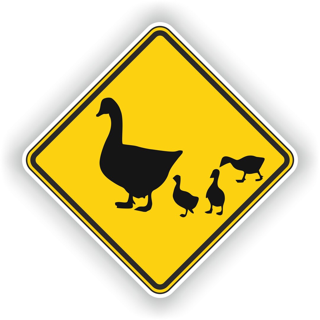 Goose Warning Sticker for Bumper Car Laptop Book Fridge Guitar ...