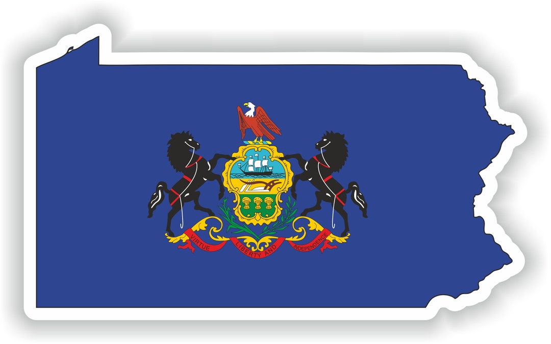 Pennsylvania Map Flag - Digital File Download - Svg, Png, Eps, Jpg - Etsy