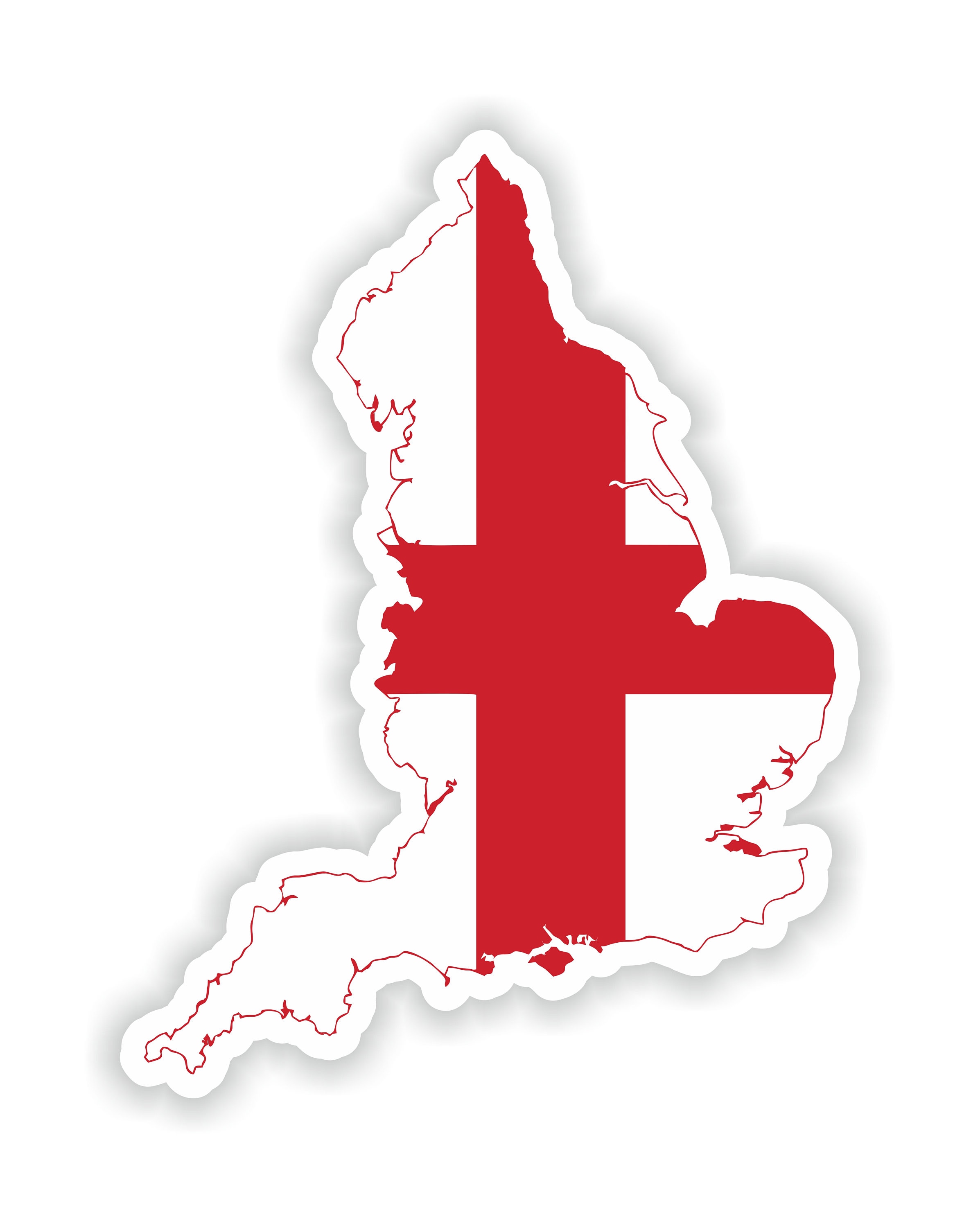 England Map Sticker Flag for Laptop Book Fridge Guitar Motorcycle ...