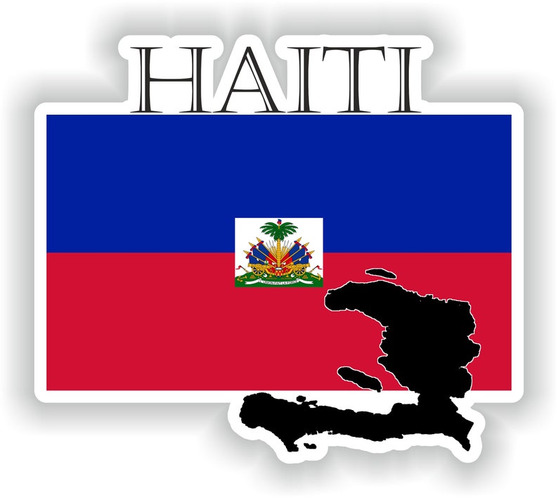 Haiti Sticker Flag Mf For Laptop Book Fridge Guitar Motorcycle Etsy