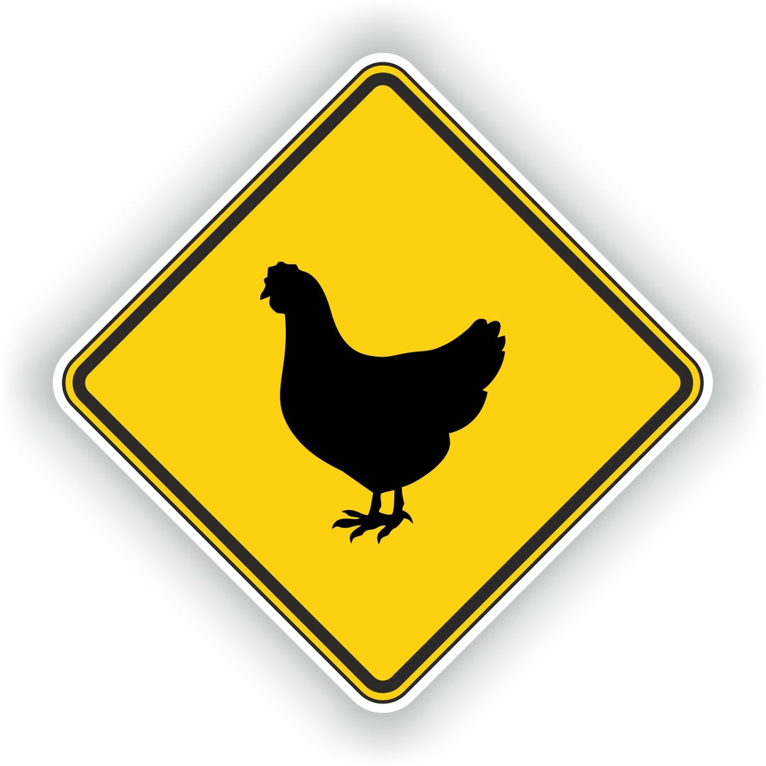 Hen Warning Sticker for Bumper Car Laptop Book Fridge Guitar Motorcycle ...