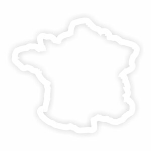 France Map Flag Outline Sticker for Laptop Book Fridge Guitar ...