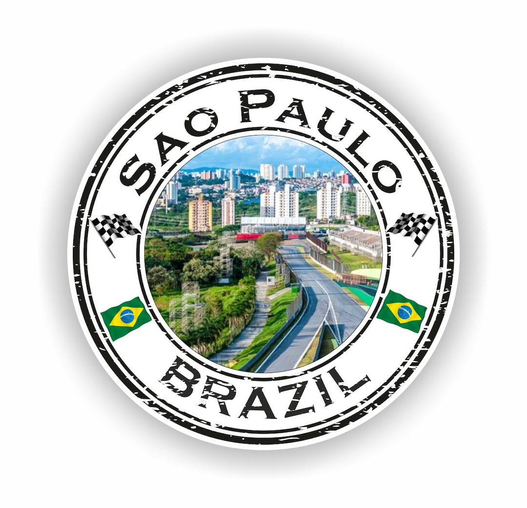 Sao Paulo Brazil Seal Sticker Round Flag for Laptop Book Fridge Guitar ...