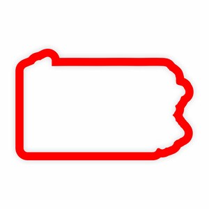 Pennsylvania Map Flag Outline Sticker for Laptop Book Fridge Guitar ...