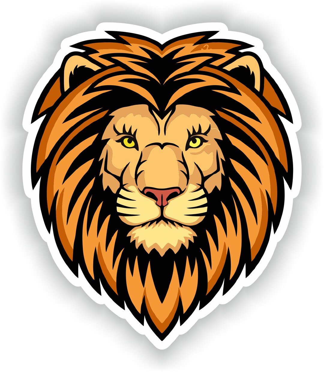 Lion Sticker for Laptop Book Fridge Guitar Motorcycle Helmet Toolbox ...