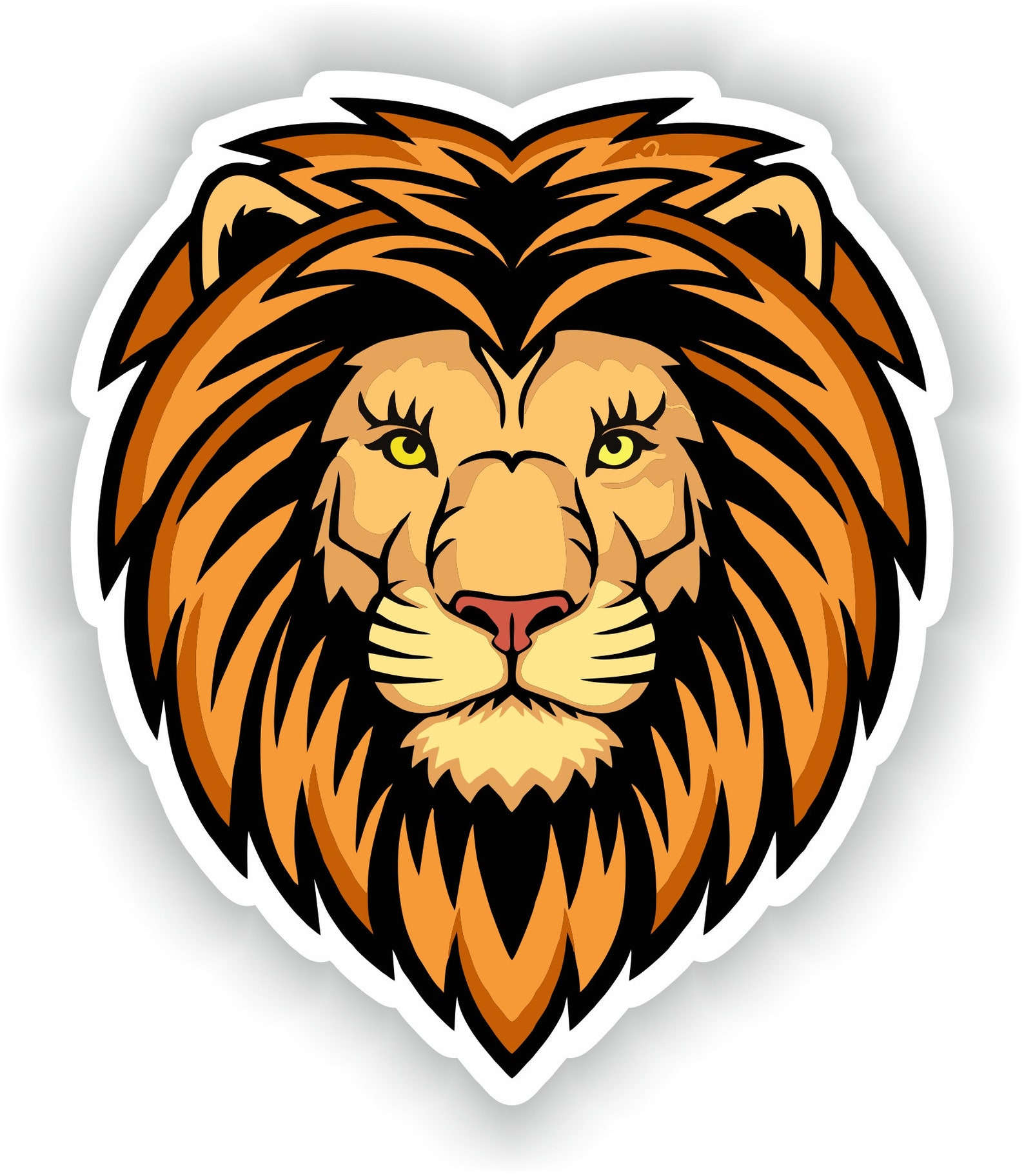 Lion Sticker for Laptop Book Fridge Guitar Motorcycle Helmet Toolbox ...