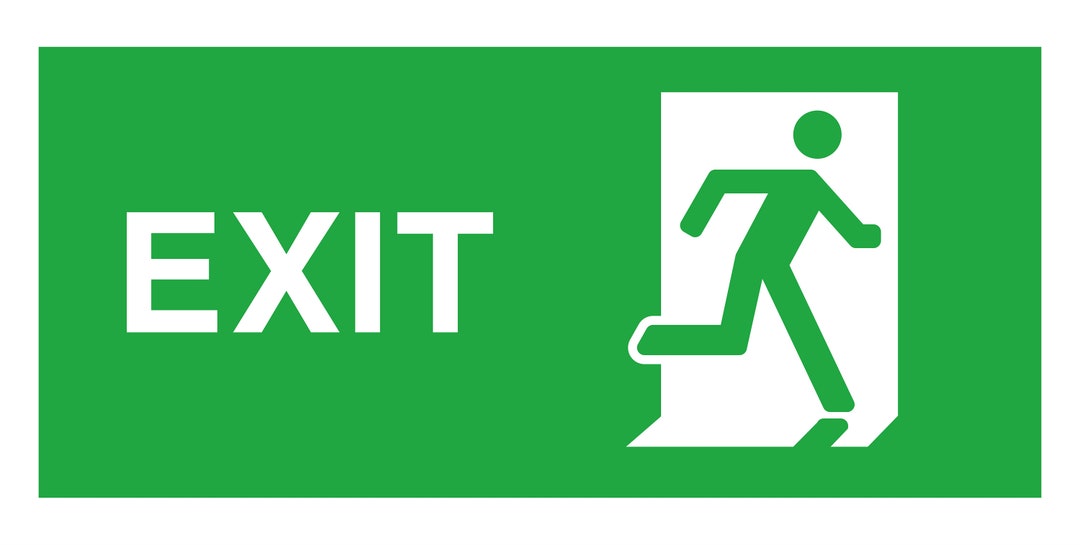 Exit Safety Warning Sticker for Bumper Car Laptop Book Suitcase Fridge ...