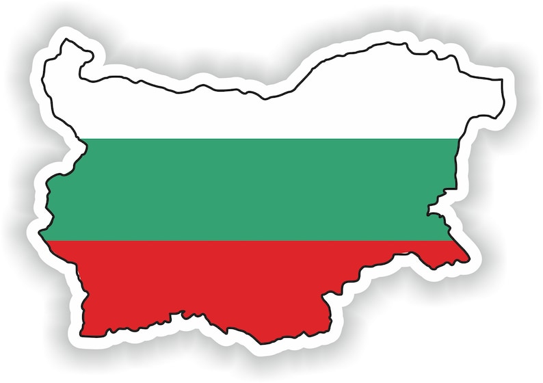 Bulgaria Map Sticker Flag for Laptop Book Fridge Guitar Motorcycle ...