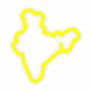 India Map Flag Outline Sticker for Laptop Book Fridge Guitar Motorcycle ...