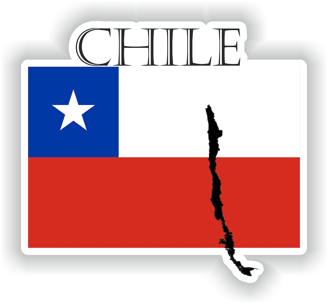 Chile Sticker Flag MF for Laptop Book Fridge Guitar Motorcycle Helmet ...