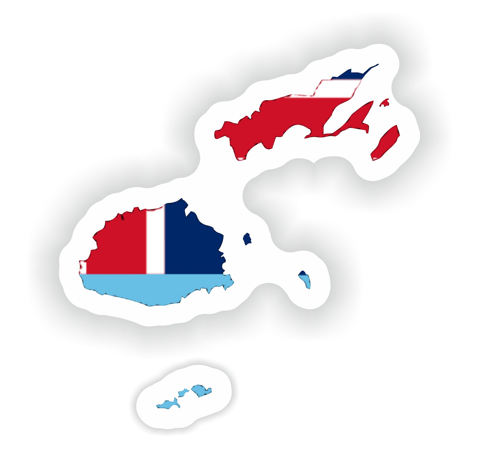 Fiji Map Flag Silhouette Sticker for Laptop Book Fridge Guitar ...