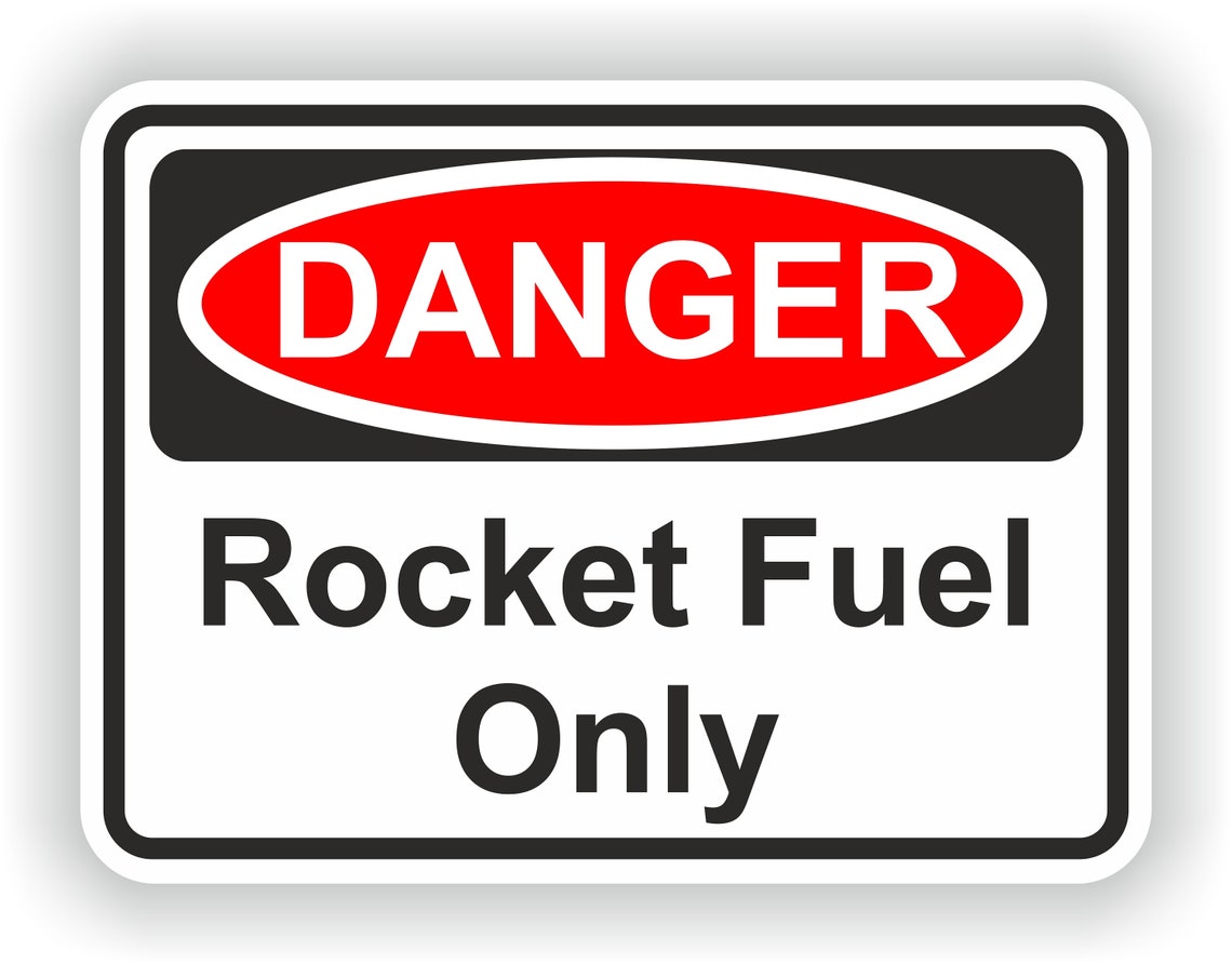 Danger Rocket Fuel Only Warning Funny Sticker for Motorcycle | Etsy
