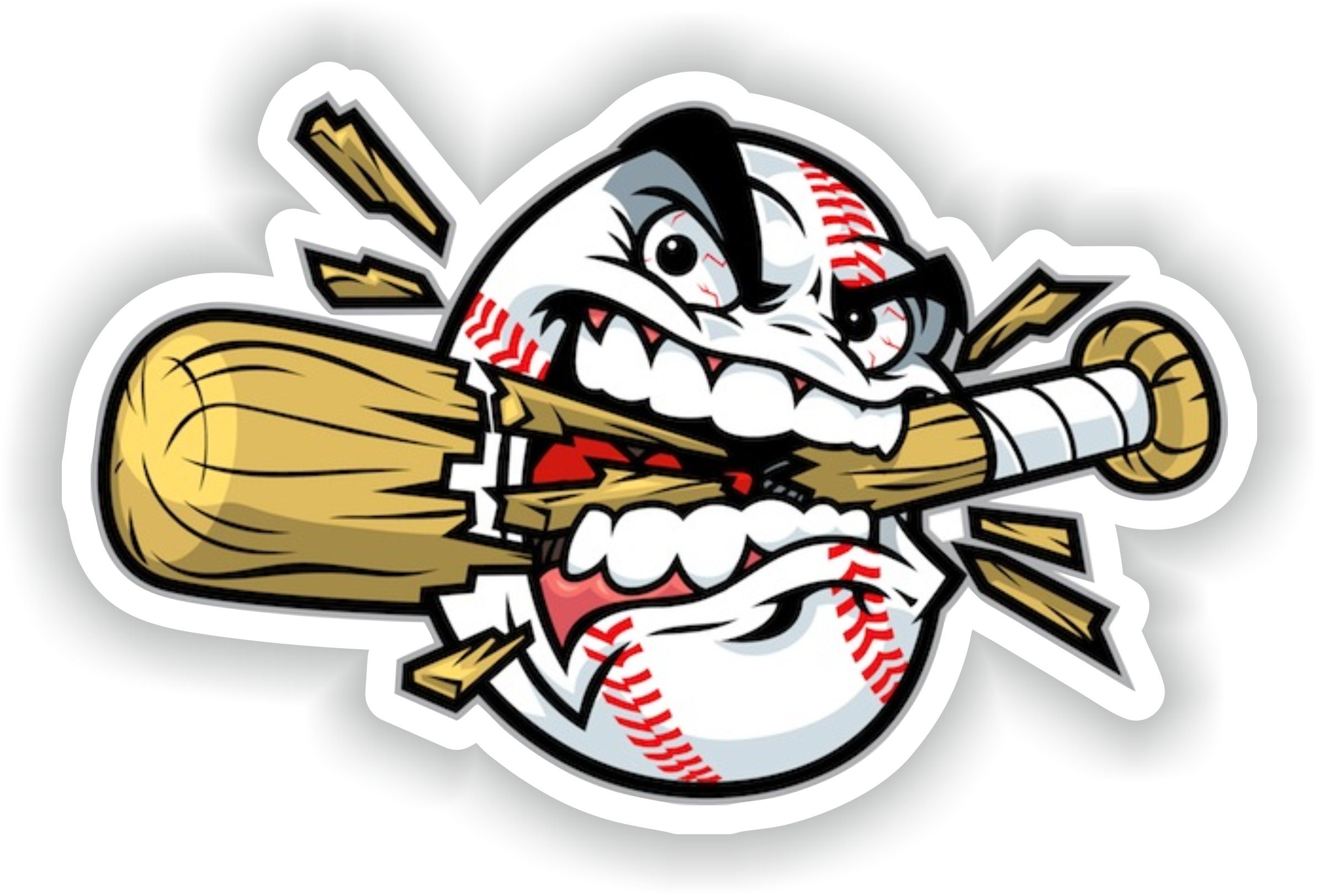 Baseball Sticker for Bumper Car Van Truck Motorcycle Helmet Toolbox ...