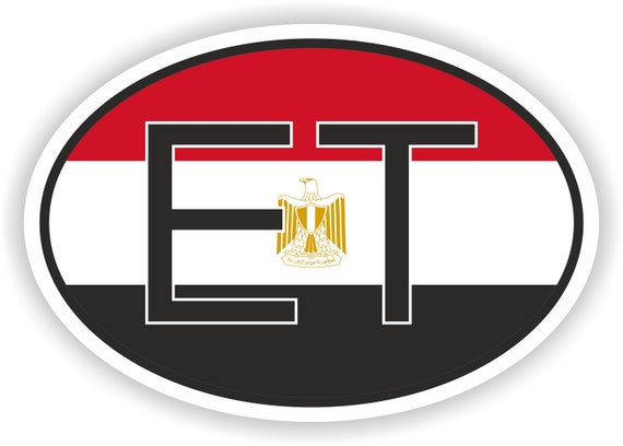 Egypt Country Code Oval Sticker With Flag for Bumper Laptop - Etsy