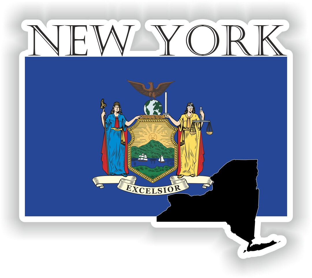 New York Sticker Flag MF for Laptop Book Fridge Guitar Motorcycle ...