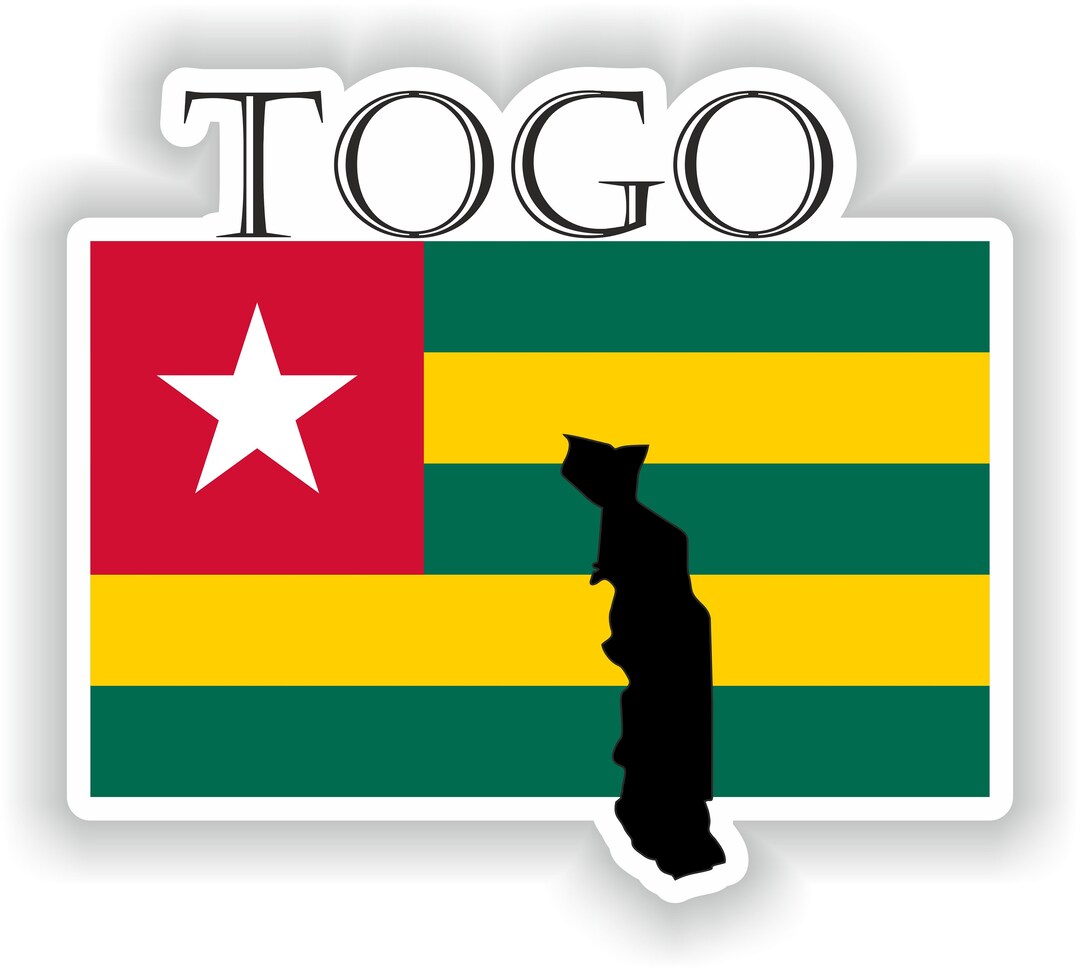 Togo Sticker Flag MF for Laptop Book Fridge Guitar Motorcycle Helmet ...