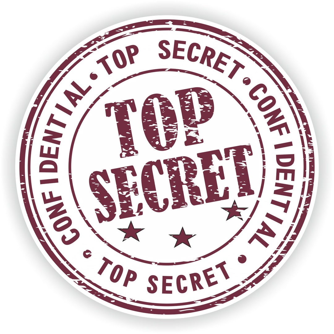 Top Secret - Digital File Download - Svg, Png, Eps, Jpg - Etsy