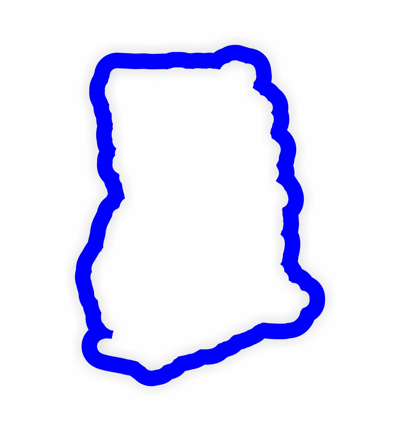 Ghana Map Flag Outline Sticker for Laptop Book Fridge Guitar Motorcycle ...