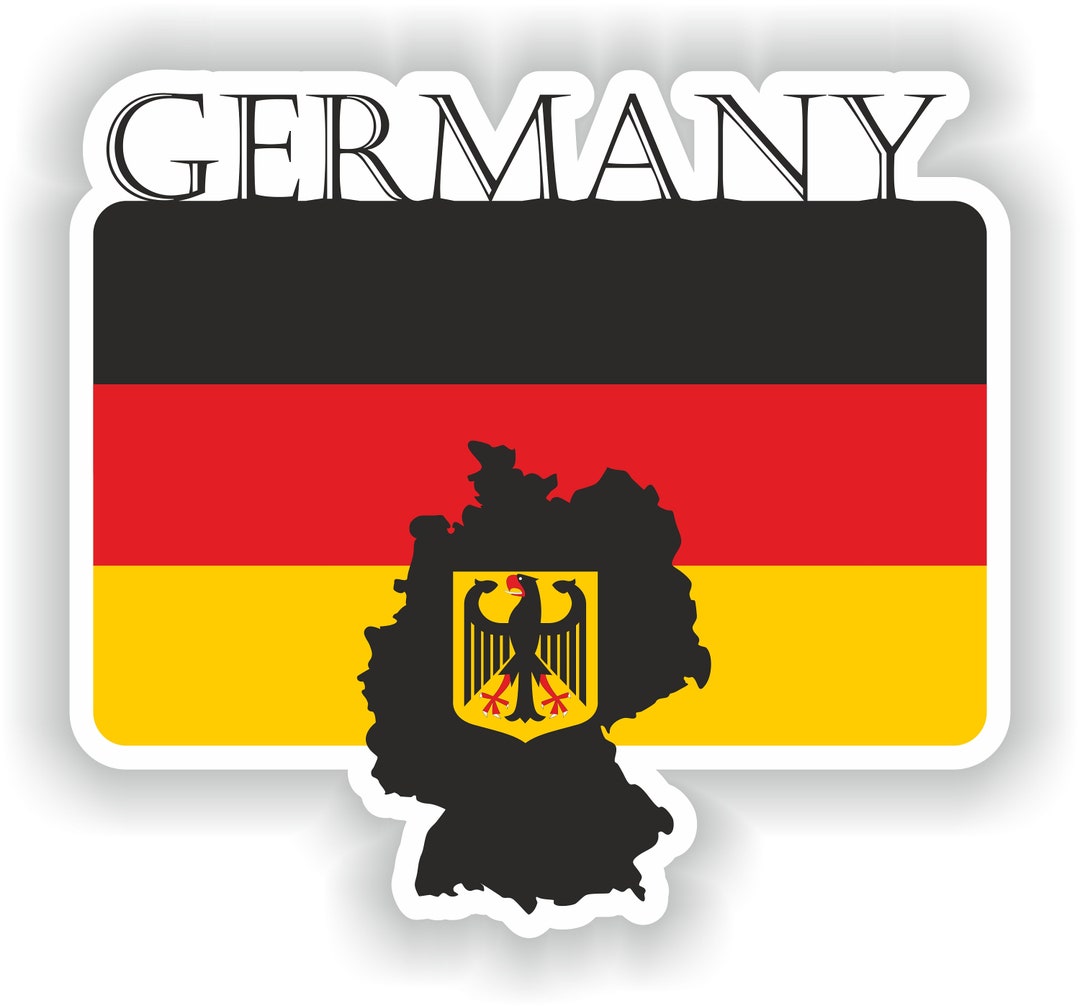 Germany Sticker Flag MF for Laptop Book Fridge Guitar Motorcycle Helmet ...