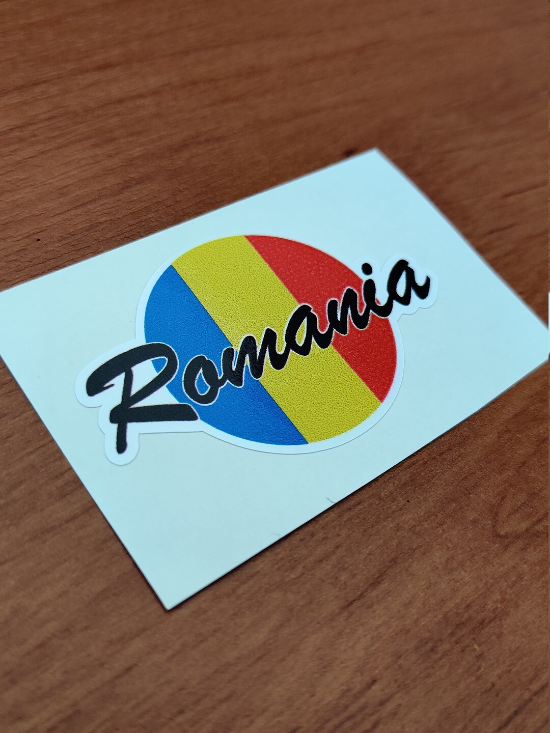 Romania Round Flag Sticker for Laptop Book Fridge Guitar Motorcycle ...