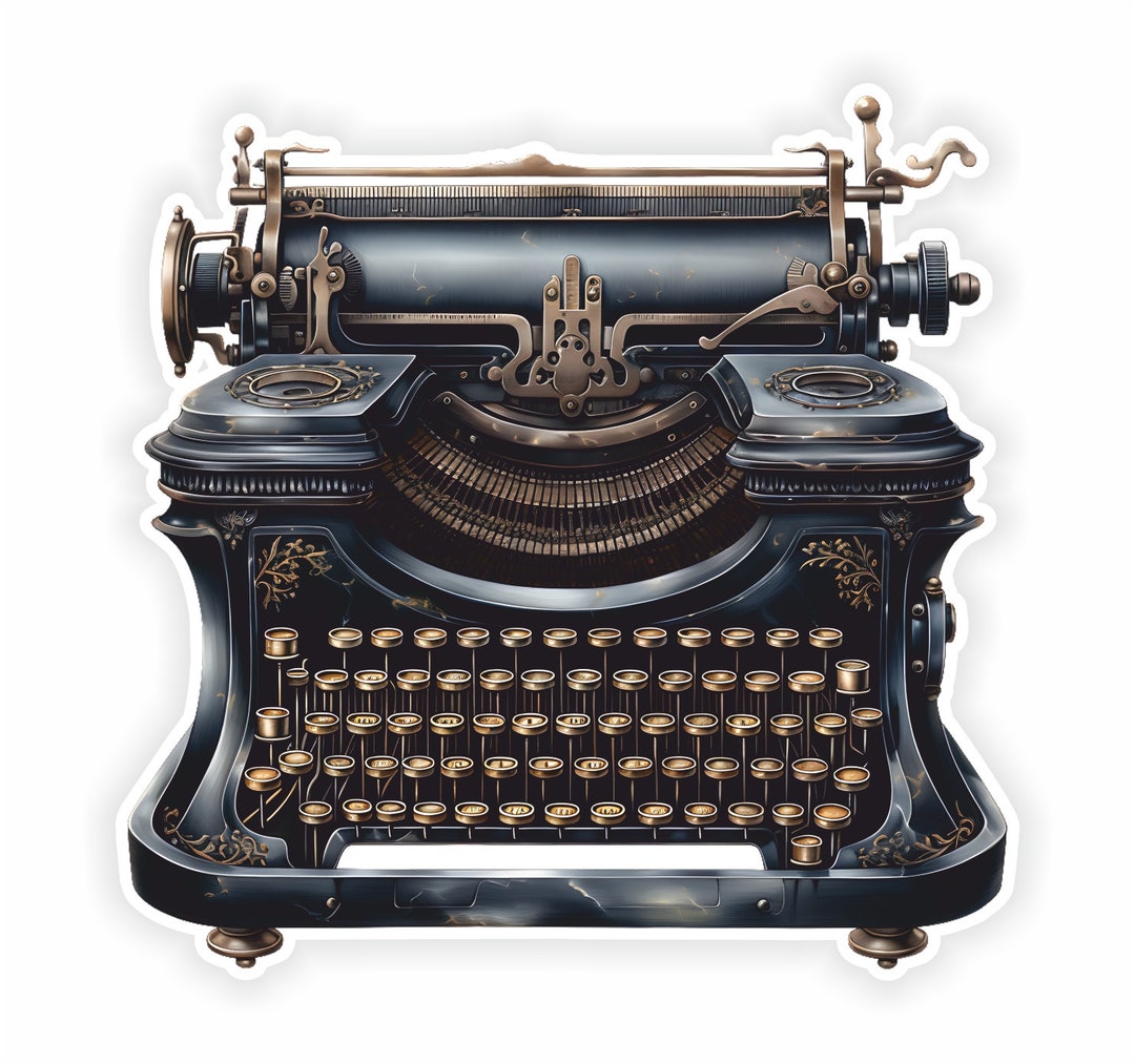 Dark Academia Gothic Typewriter #47 Vinyl Waterproof Sticker - Etsy