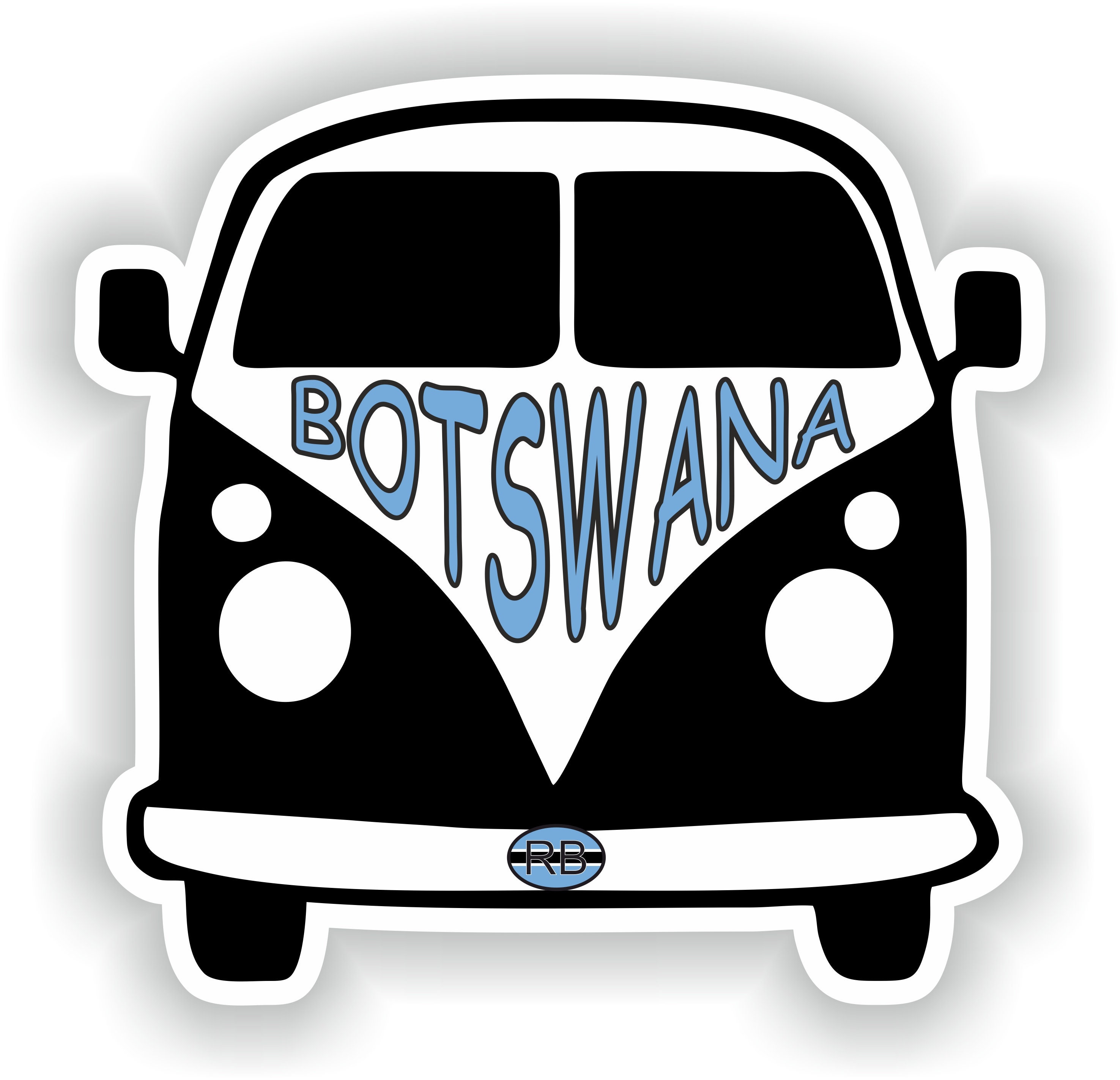 Van Botswana Sticker for Car Truck Mobile Home Caravane Laptop Book ...