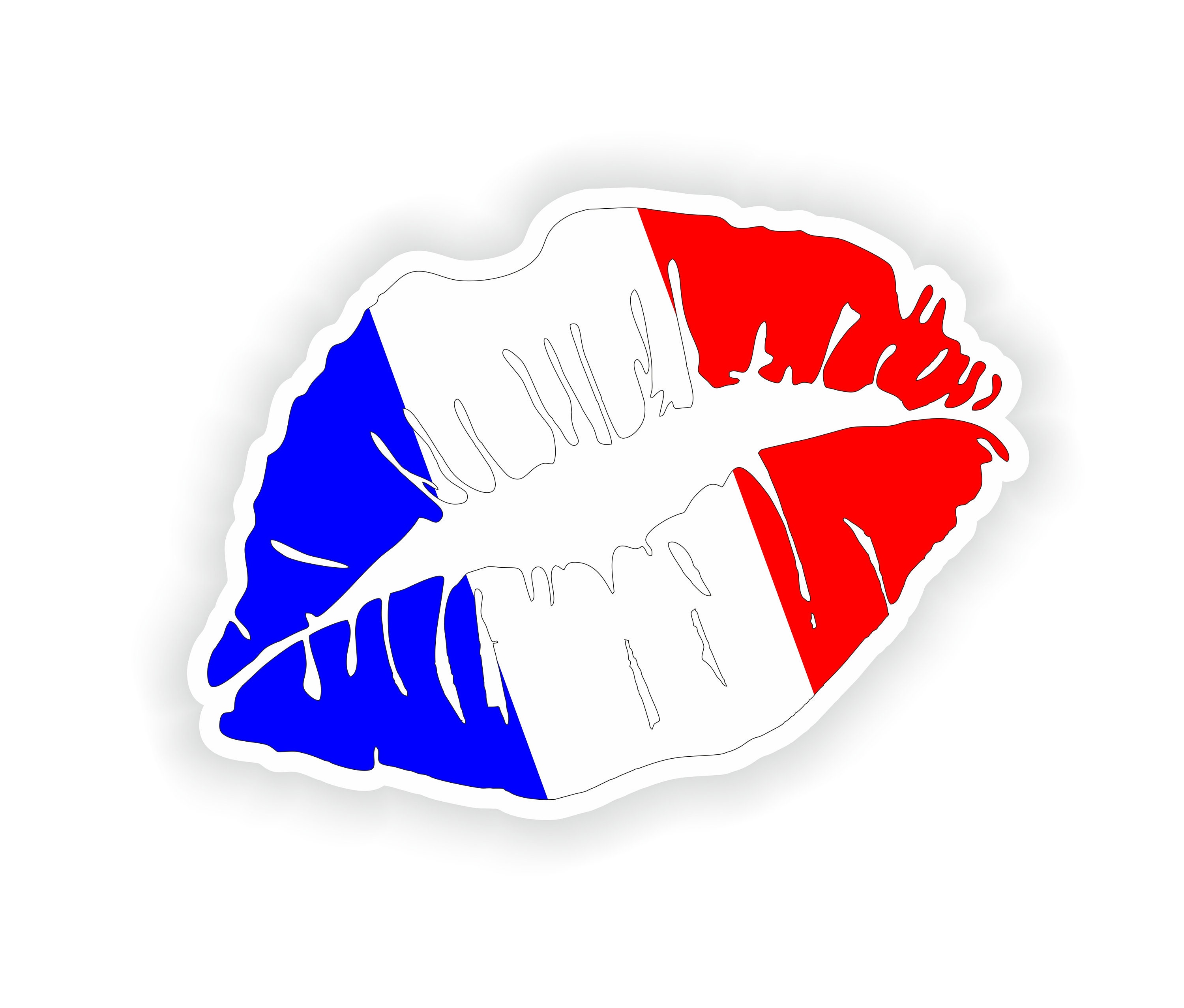 Lips France Sticker Flag for Laptop Book Fridge Guitar Motorcycle ...