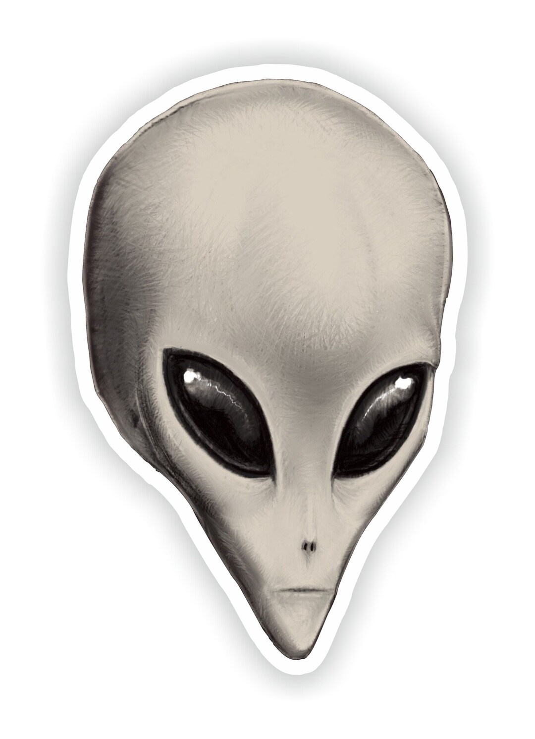 Alien Sticker #01 Space UFO for Laptop Book Fridge Guitar Motorcycle ...