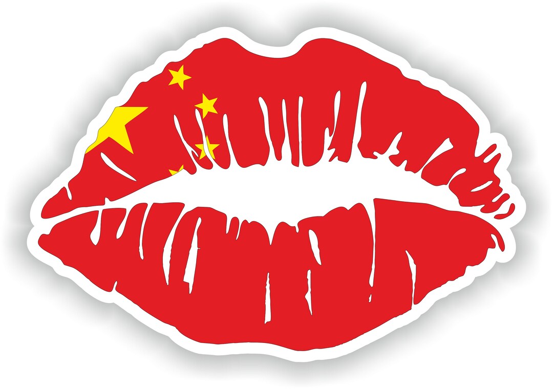 China Lips Flag - Digital File Download - Svg, Png, Eps, Jpg - Etsy