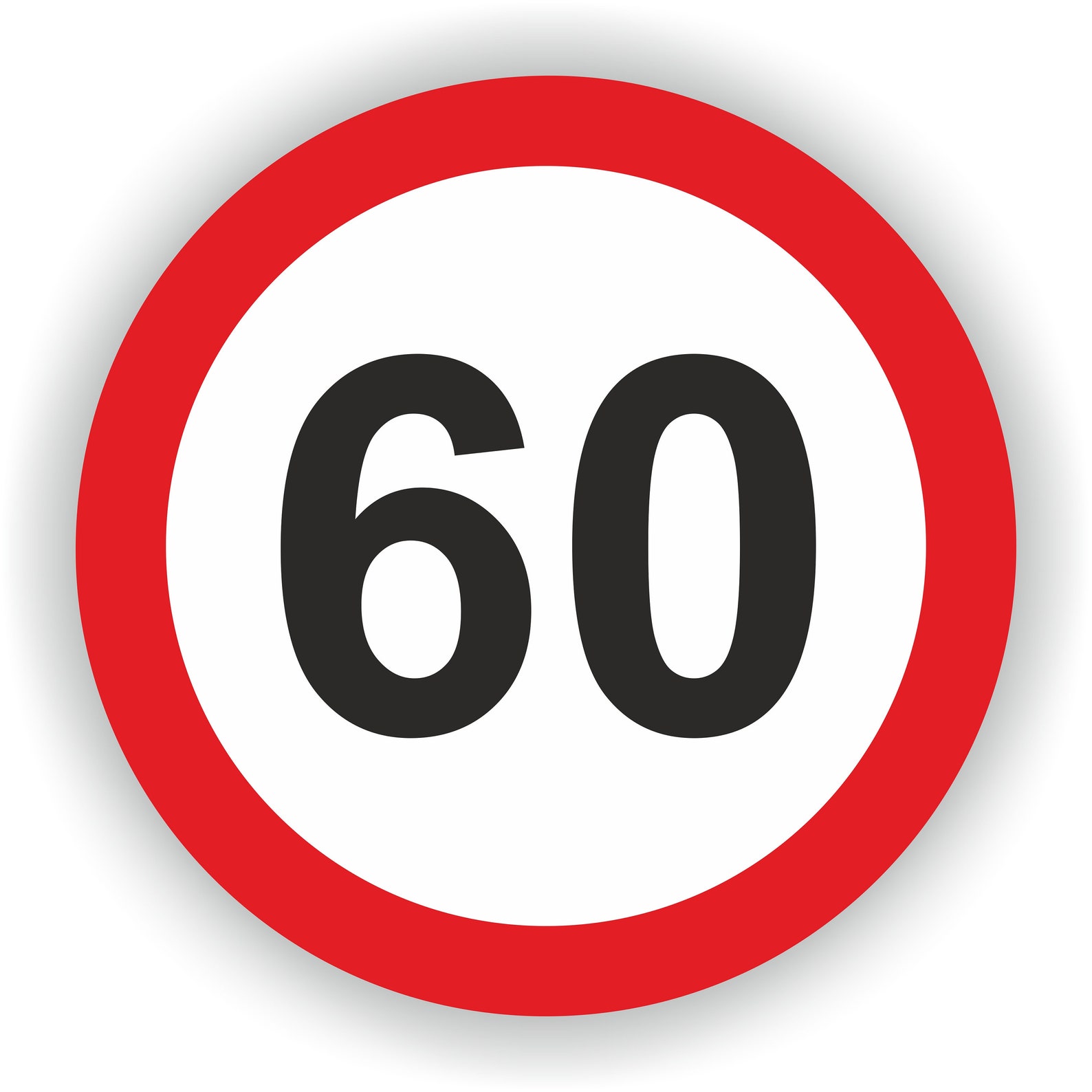 Speed Limit 60 Warning Sticker for Truck Bumper Car Laptop Book Fridge ...