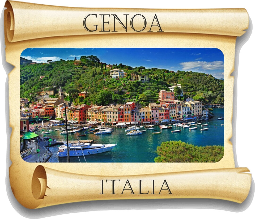 Genoa Italy Italia Papyrus Sticker for Laptop Book Fridge Guitar ...
