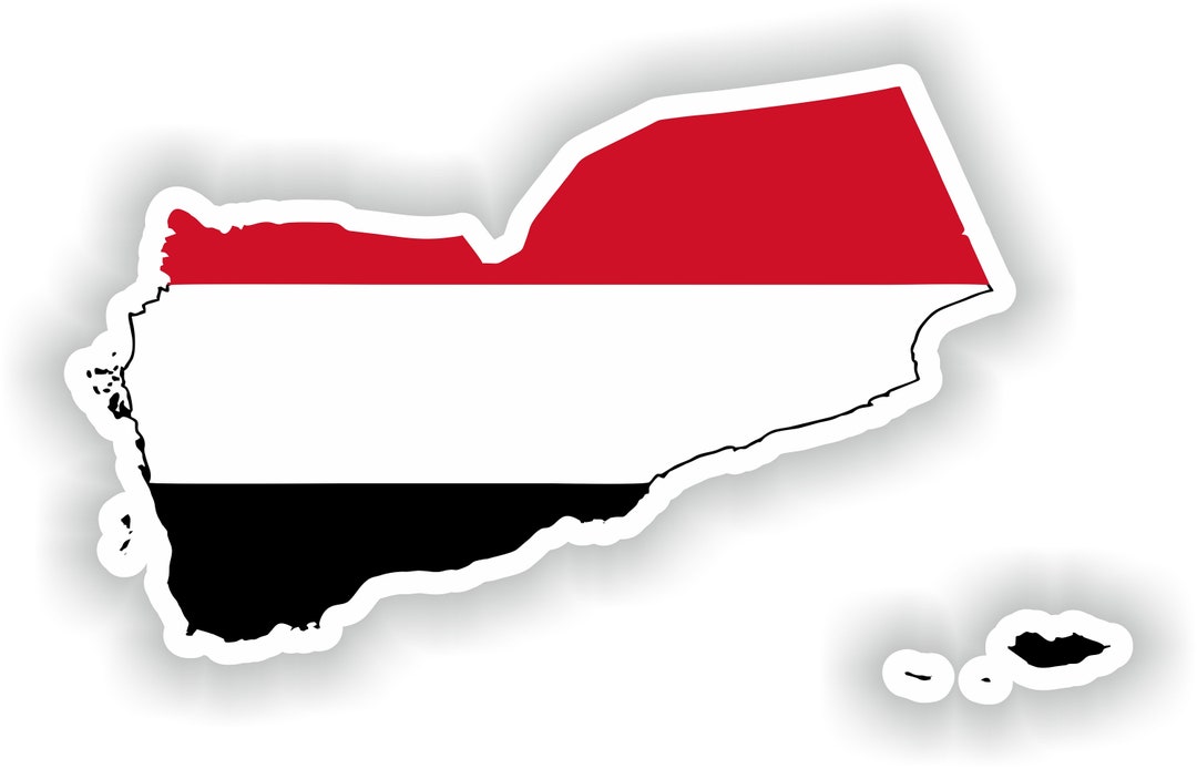 Yemen Sticker Map Flag For Laptop Book Fridge Guitar Motorcycle Helmet
