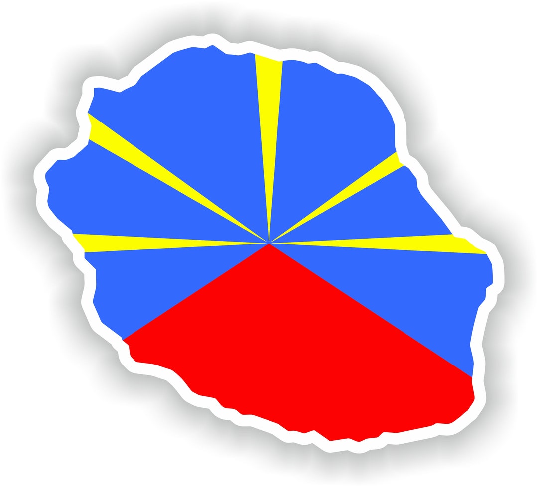 Drapeau de la carte de la Réunion - Téléchargement de fichier numérique ...