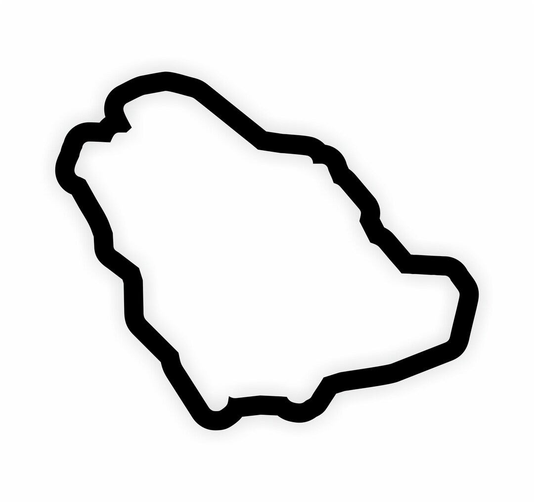 Saudi Arabia Map Flag Outline Sticker for Laptop Book Fridge Guitar ...