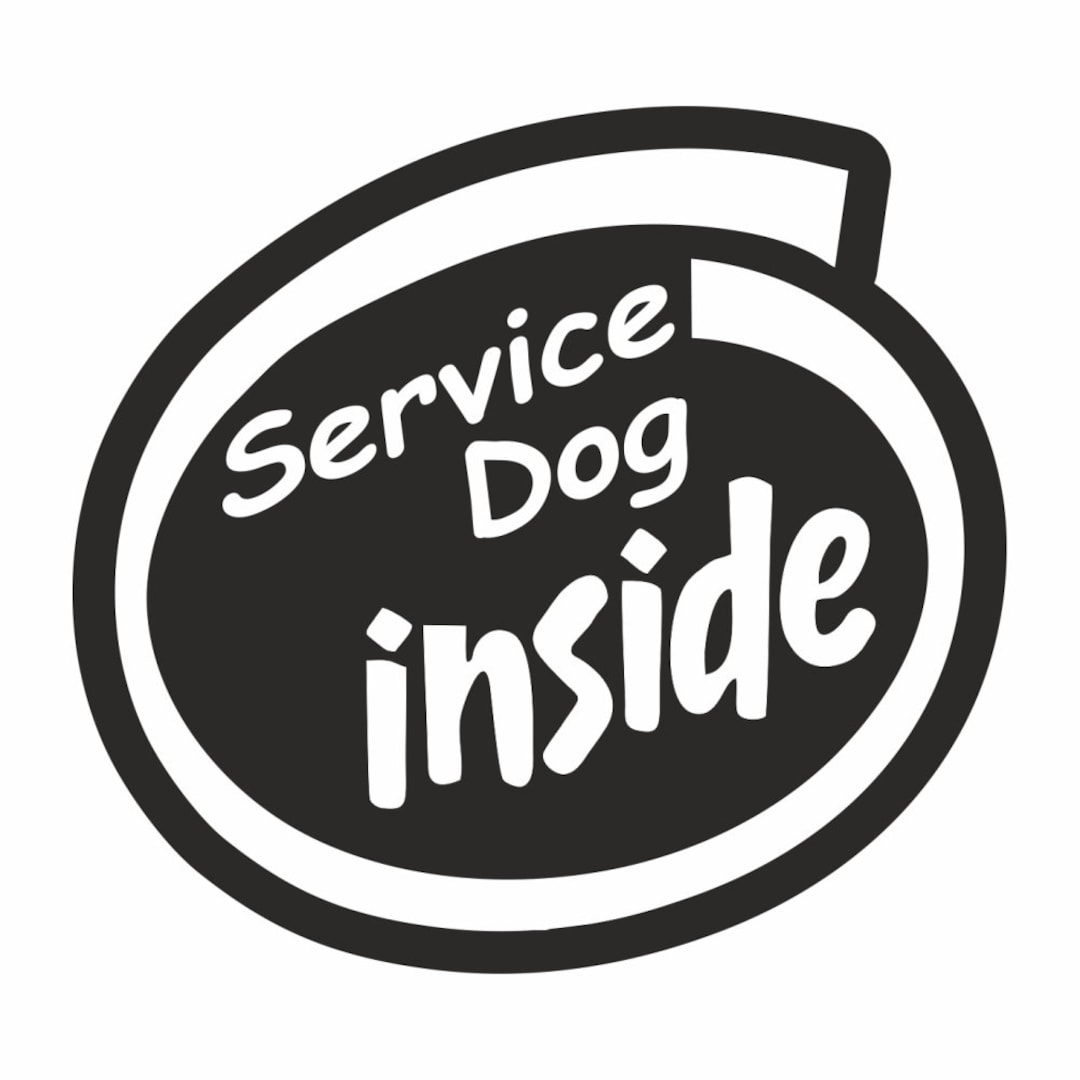 Service Dog Inside Sticker for Laptop Book Fridge Guitar Motorcycle ...