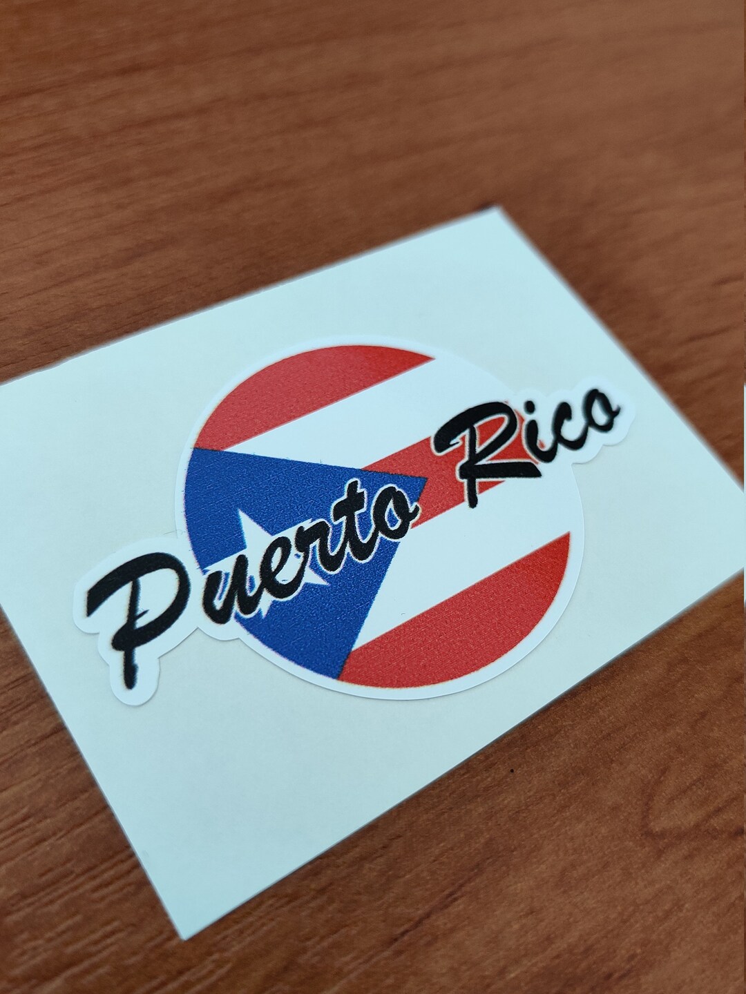 Puerto Rico USA Round Flag Sticker for Laptop Book Fridge Guitar ...