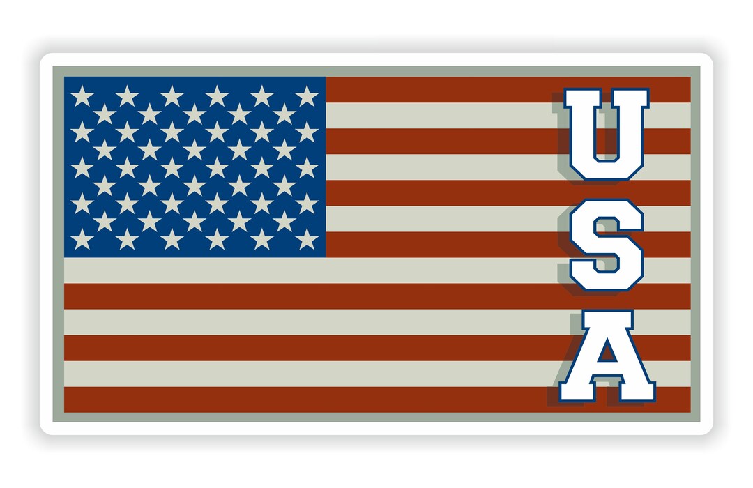 USA American Flag Sticker for Bumper Car Van Truck Motorcycle Helmet ...